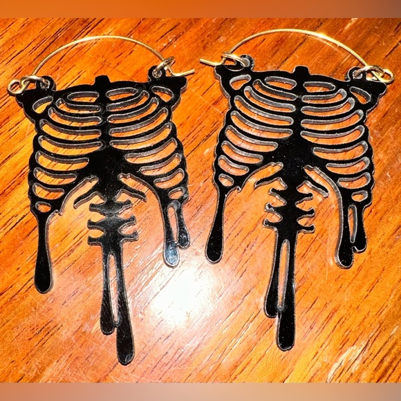 Jewelry | Dripping Ribs Ribcage Spinal Cord Skeleton Gothic Creepy ...